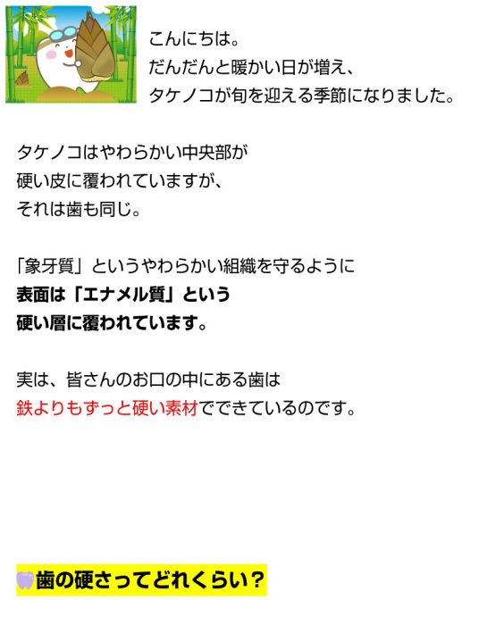 歯は鉄より硬いってホント! 愛知県江南市すぎもと歯科 一宮市 犬山市 各務原市からも近い歯医者